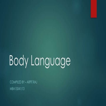 Presentation on body language | PPT