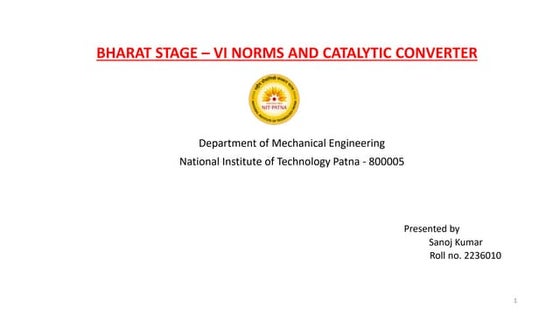 Bharat Stage Standards- History and Future | PDF
