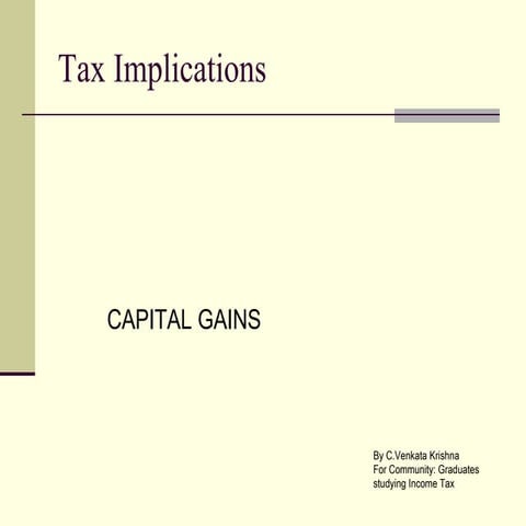 Presentation on capital gains | PPT