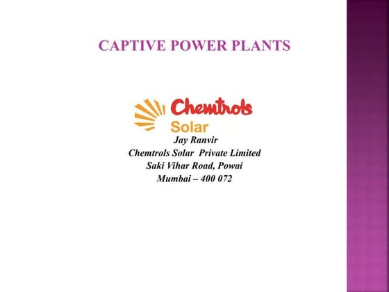 Captive Generation of Electricity | PDF
