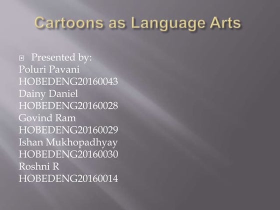 TYPES OF CARTOON! eXAMPLES | PPTX