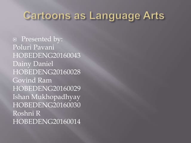 TYPES OF CARTOON! eXAMPLES | PPTX