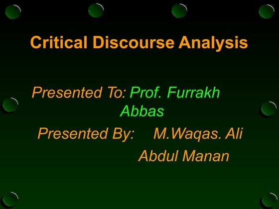 Norman Fairclough 3D Model and Critical Discourse Analysis | PPTX