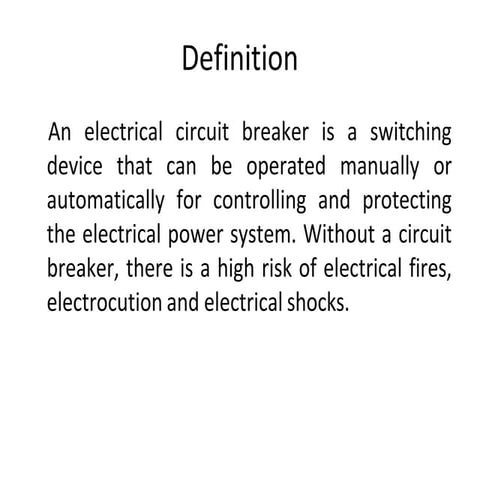 Presentation on Circuit Breakers.pptx unit | PPT