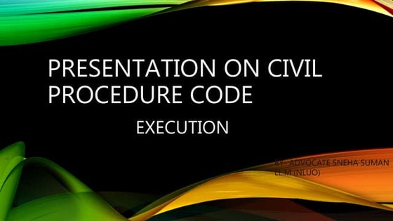 Execution under cpc order 21 | DOCX | Legal Services Industry | Industries