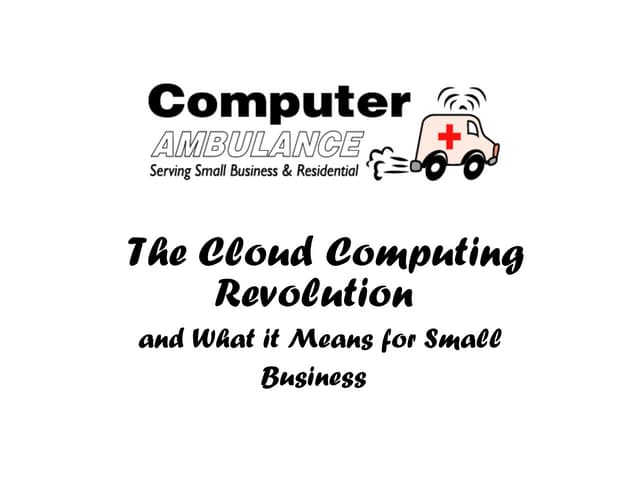Presentation On Cloud Computing Ppt