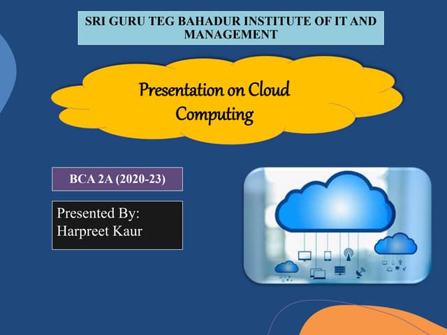 Presentation on Cloud computing | PPTX