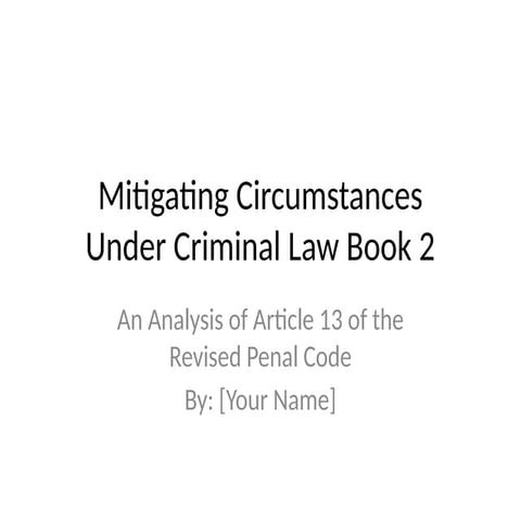 Mitigating circumstance | PPTX