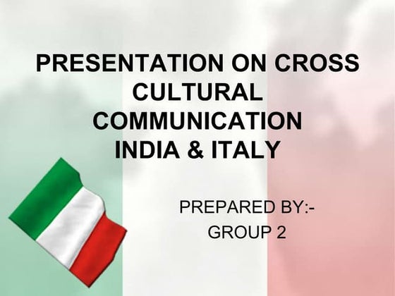 Culture and Nonverbal Communication in Italy | PPT