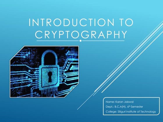 Cryptography | PPT