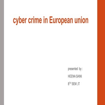 Presentation on cyber crime in european union | PPTX