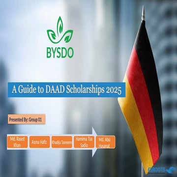 Presentation on DAAD scholarship in Germany | PPTX