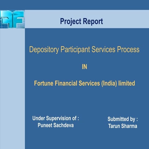 Presentation on depository participant | PPTX