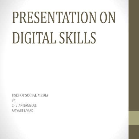 DIGITAL SKILLS - YOUTUBE | PPT