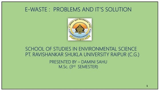 E-Waste | PPT