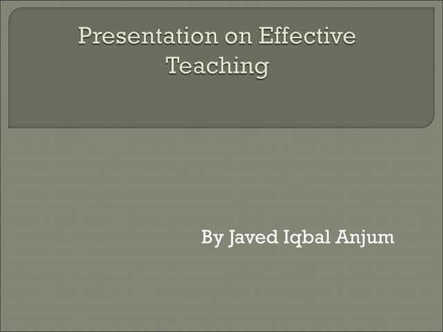 Effective Teaching Strategies | PPTX