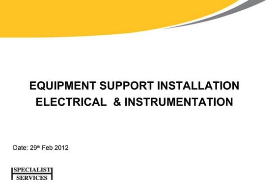 Electrical and Instrumentation (E&I) Engineering for Oil and Gas ...