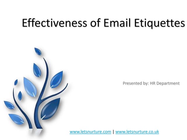 Email Etiquette PPT | PDF