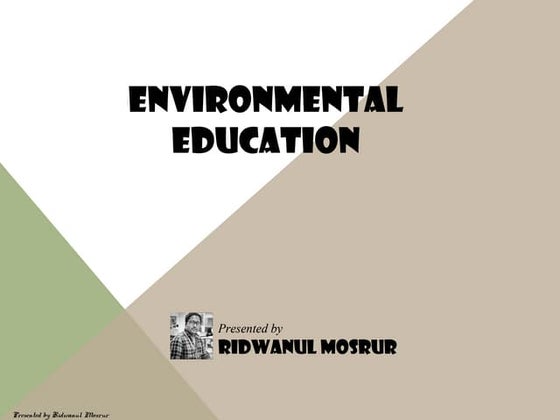 Environmental Education ppt | PPT