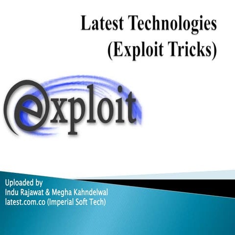 Introduction of exploit on window XP & Trick | PPT