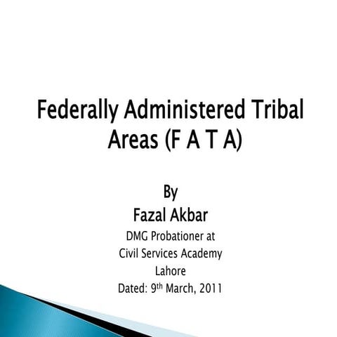 Presentation on FATA | PPTX
