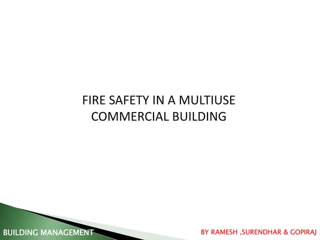 Fire safety as per National Building Code-2016 | PDF