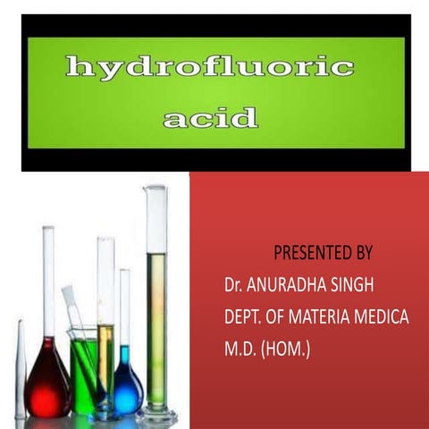 Presentation on flouric acid | PPTX