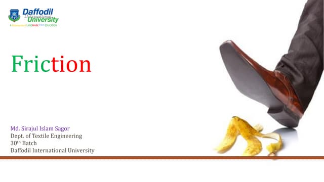 Friction | PPT | Physics | Science