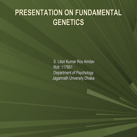 Presentation on fundamental genetics | PPT