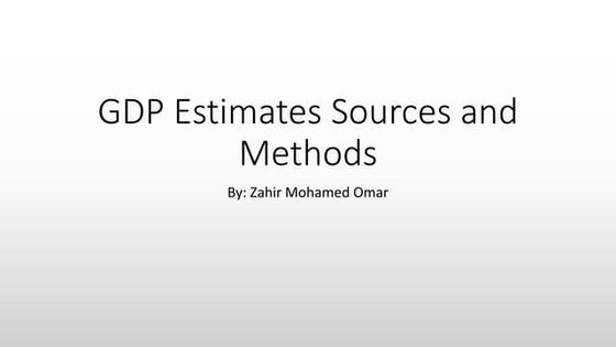 Gross Domestic Product (GDP) | PPTX