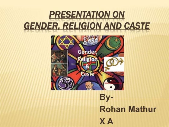 Chapter - 4, Gender Religion and Cast, Democratic Politics/Civics ...