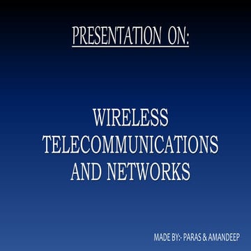 Presentation on Telecommunication & Networks | PPT