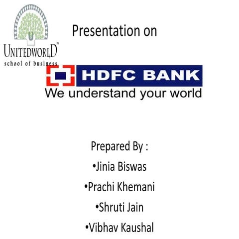 HDFC Bank. www.unitedworld.edu.in