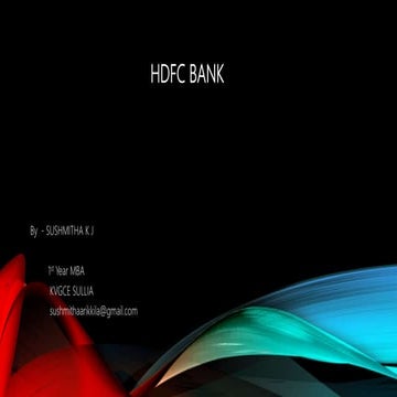 Presentation on hdfc bank | PPTX