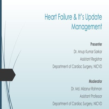 Heart failure and it’s update management .pptx