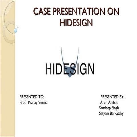 Presentation on hide sign | PPT