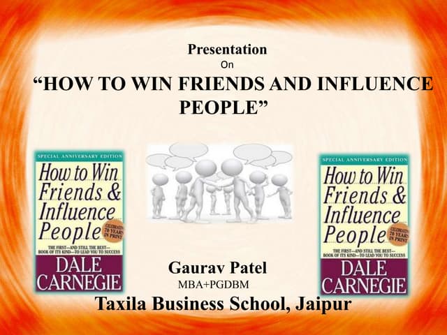 How to win friends and influence people | PPTX