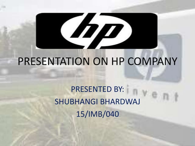 (HP) hewlett packard | PPTX