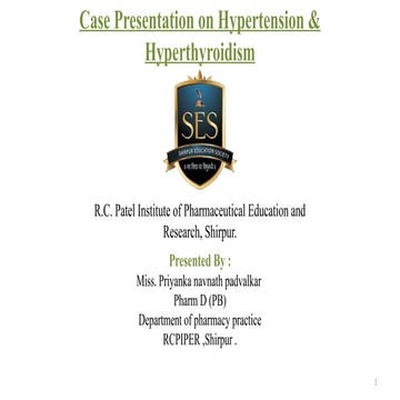 Presentation on hypertension and hyperthyroidism.pptx