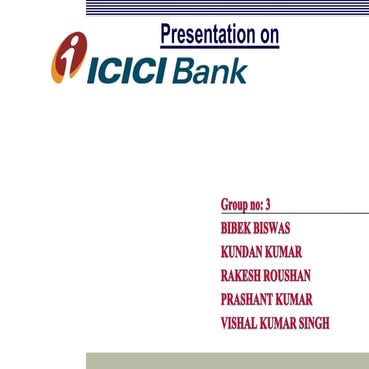 Presentation on icici | PPTX