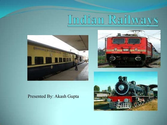 Presentation on indian railway | PPT