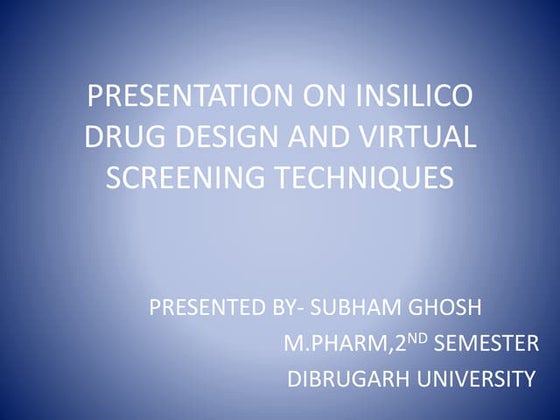 Lecture 4 ligand based drug design | PPT