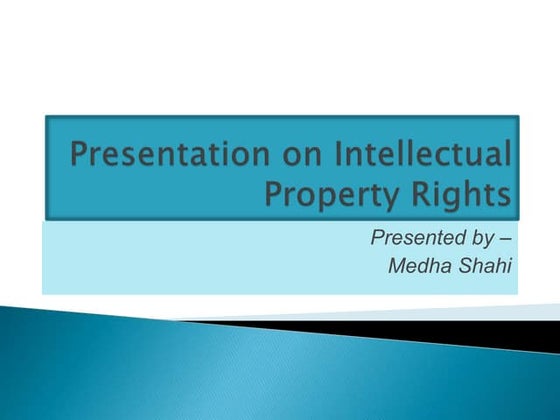 Intellectual property rights | PPT
