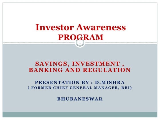 Investor Education Presentation | PPT