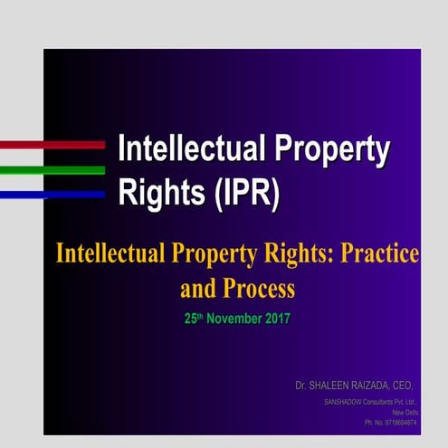 IPR ( Intellectual property right ) | PPTX