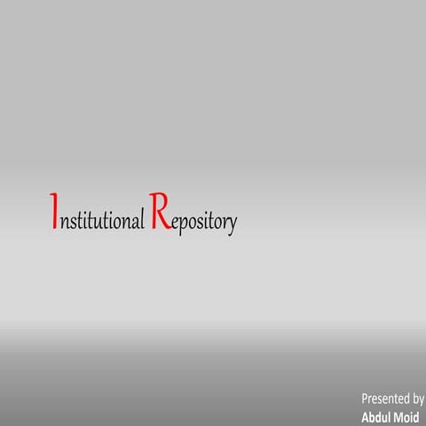 Institutional Repository | PPT