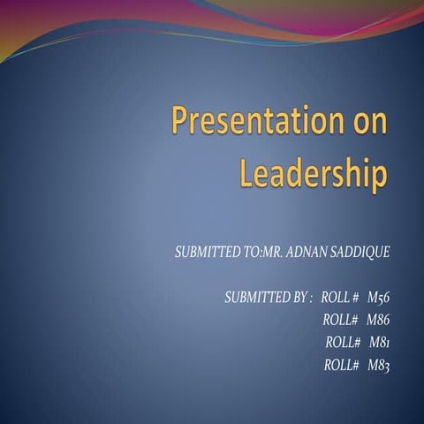 Leadership Presentation | PPT