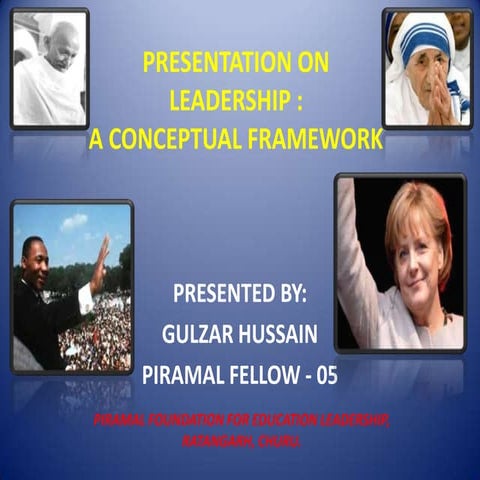 Presentation On Leadership A Conceptual Framework Pptx