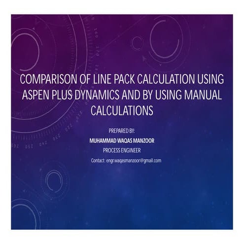 Presentation on Calculation of Line Pack of Natural Gas Pipe using ...