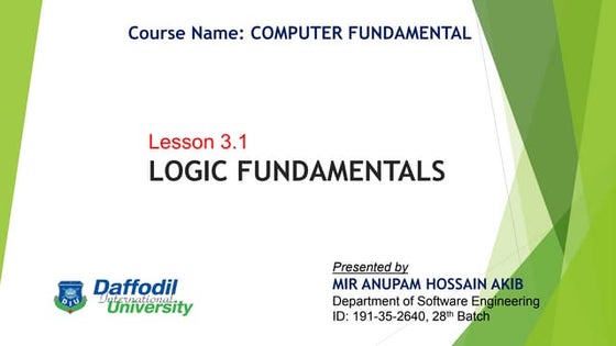 Introduction to computer science-logic gates and circuits.ppt